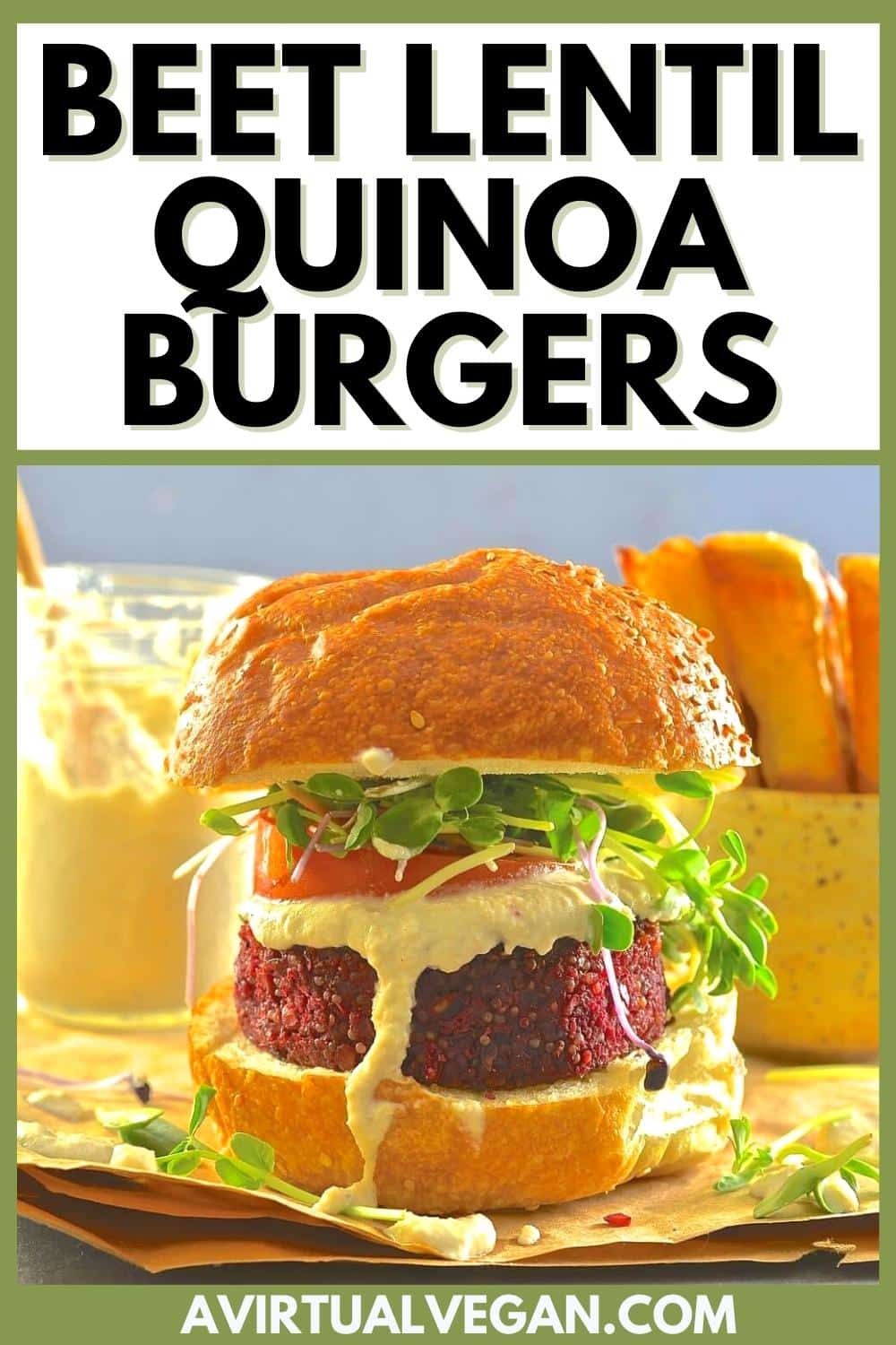 Beet Lentil Quinoa Burgers - A Virtual Vegan