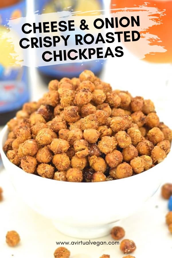 Cheese & Onion Crispy Roasted Chickpeas - A Virtual Vegan