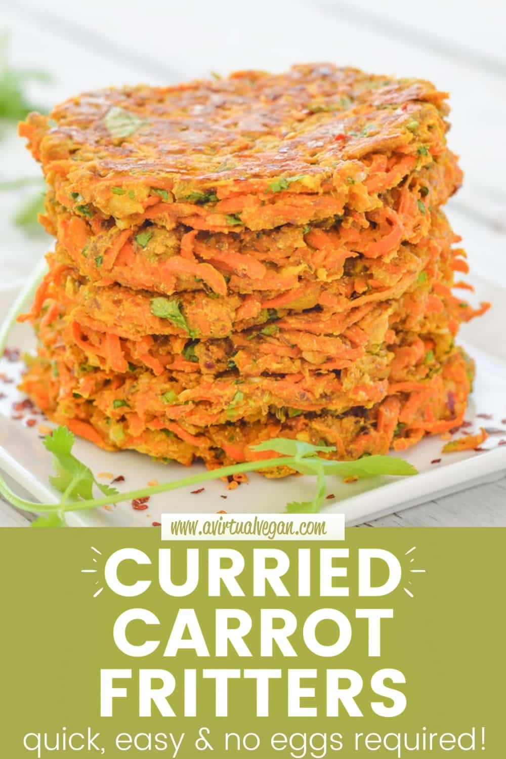 Curried Carrot Fritters | A Virtual Vegan