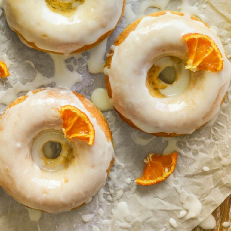 Sticky Orange Olive Oil Baked Donuts - A Virtual Vegan