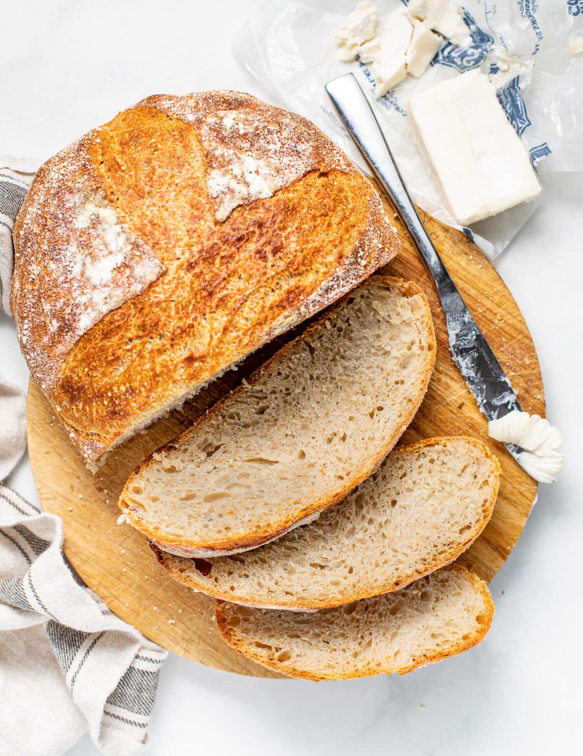 No Knead Sourdough Bread - A Virtual Vegan