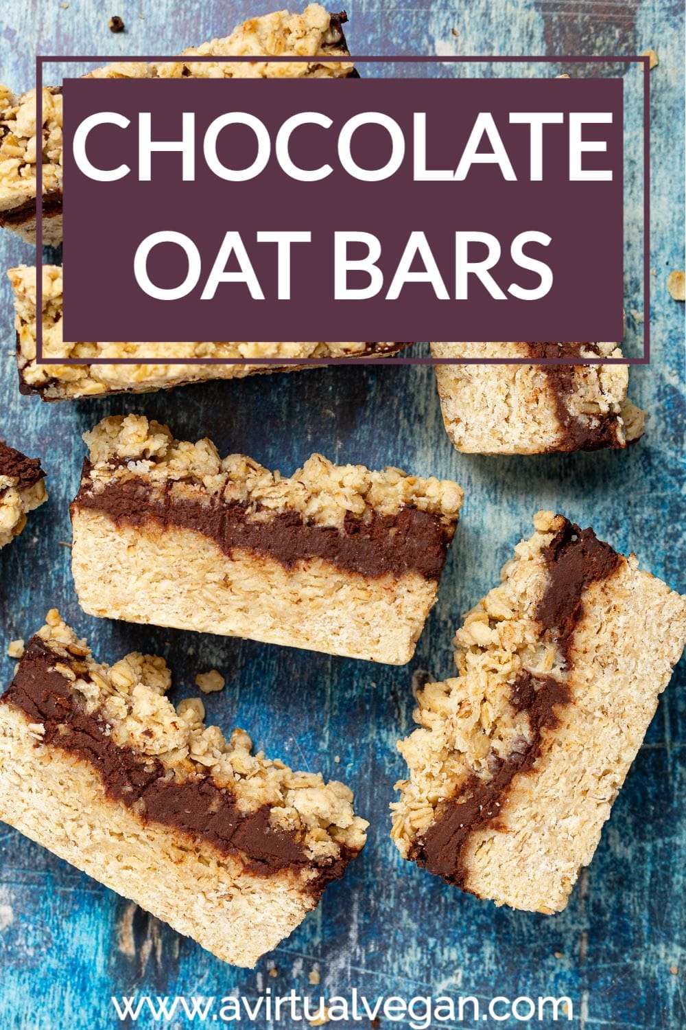 Chocolate Oatmeal Bars | Great for dessert or snacks - A Virtual Vegan