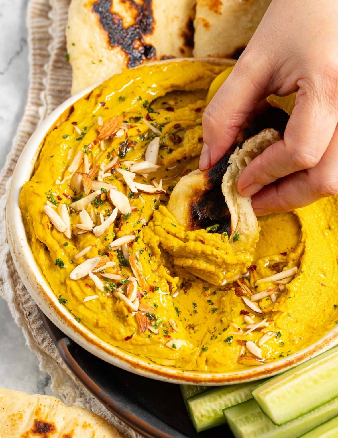 Curry Hummus - A Virtual Vegan