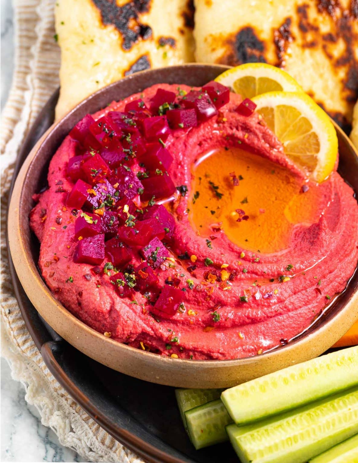 Beet Hummus - A Virtual Vegan