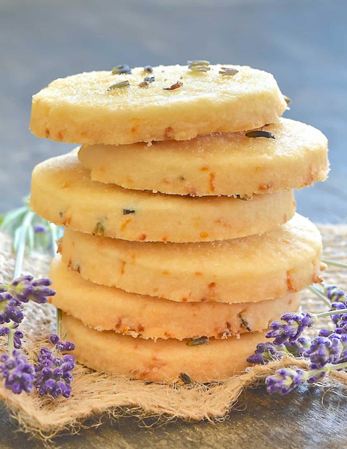 Lemon Lavender Shortbread Cookies - A Virtual Vegan