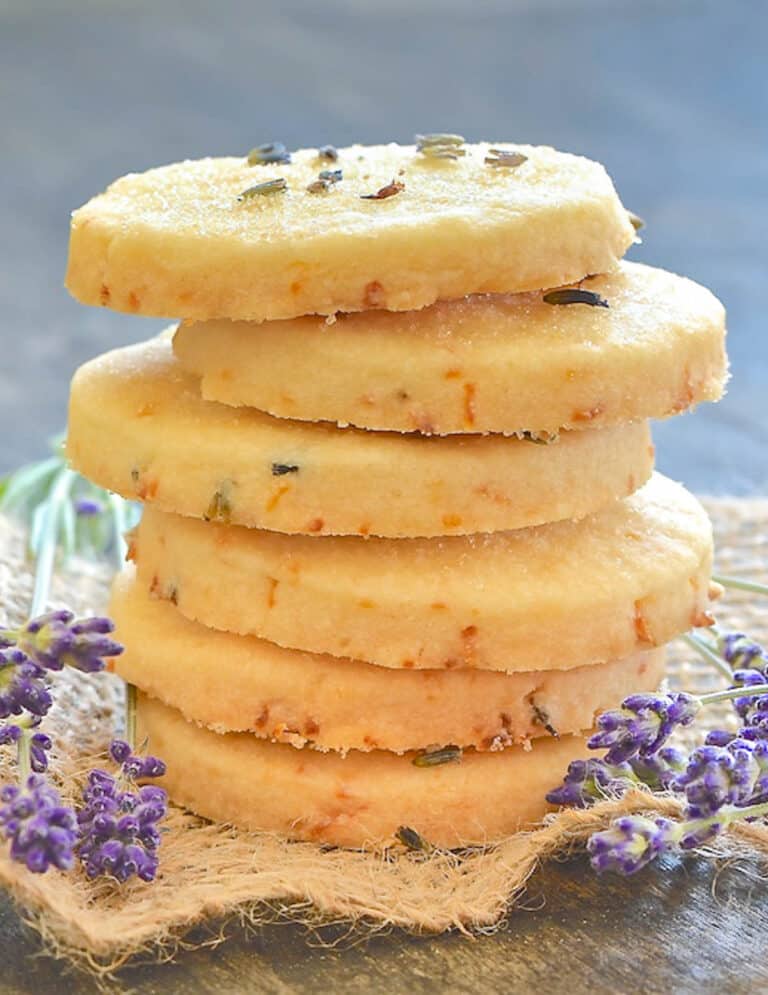 Lemon Lavender Shortbread Cookies - A Virtual Vegan