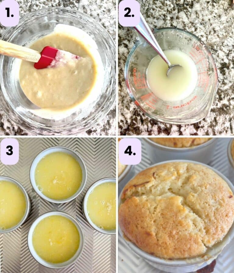 Lemon Self-Saucing Puddings - A Virtual Vegan