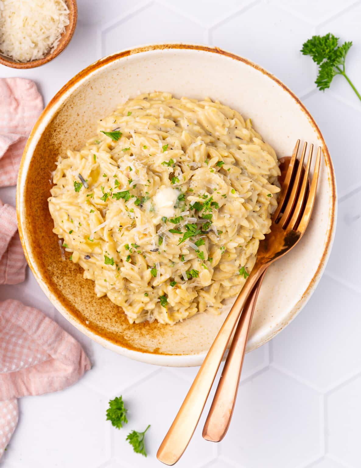Simple Vegan Orzo Risotto - A Virtual Vegan