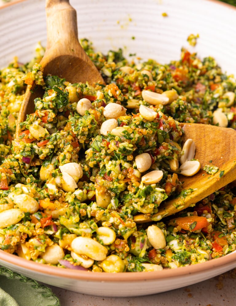 Crispy Quinoa Kale Salad - A Virtual Vegan