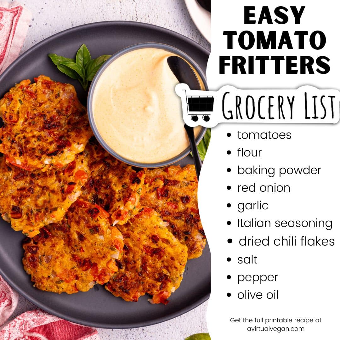Easy Tomato Fritters - A Virtual Vegan