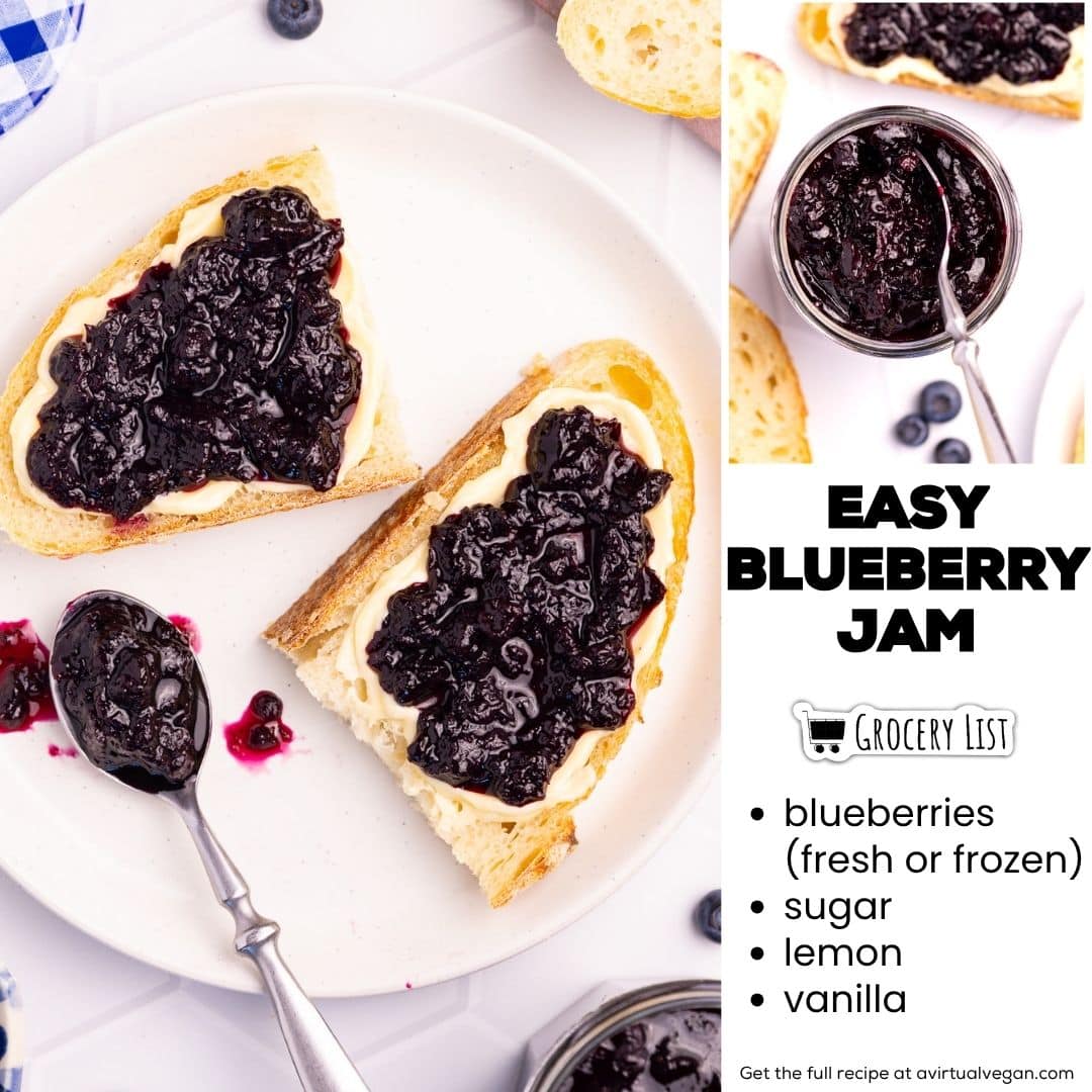 Easy Blueberry Jam (No Pectin) - A Virtual Vegan